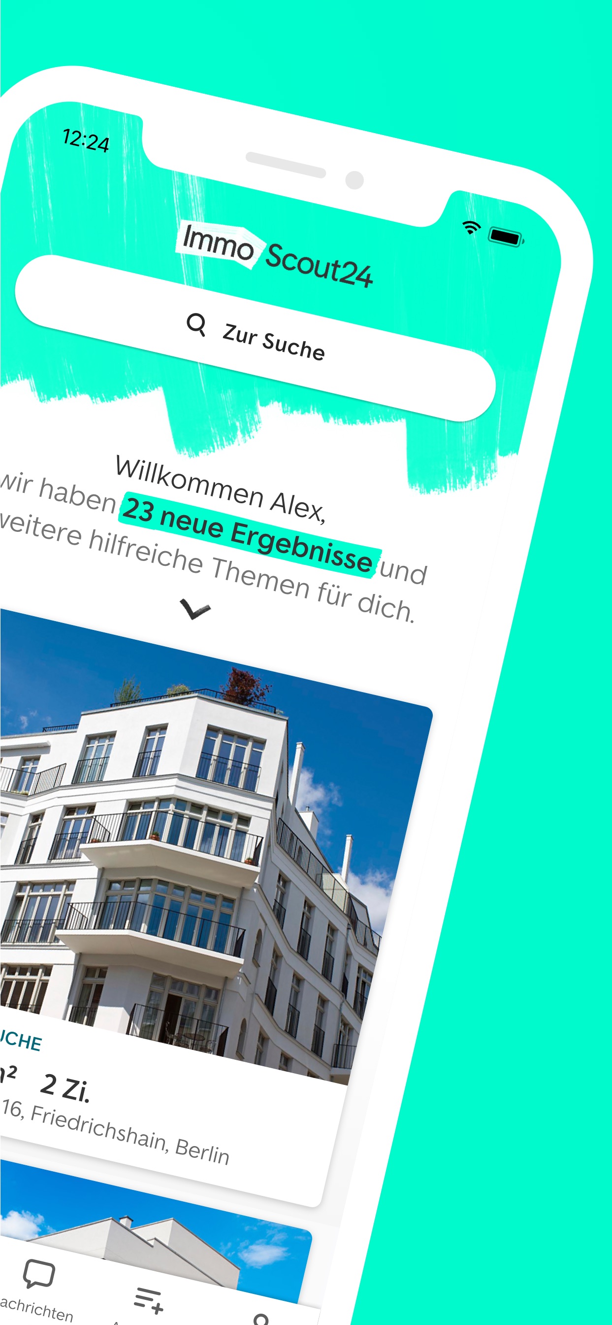 ImmoScout24 App für iOS- und Android-Nutzer in neuem Marken-Design